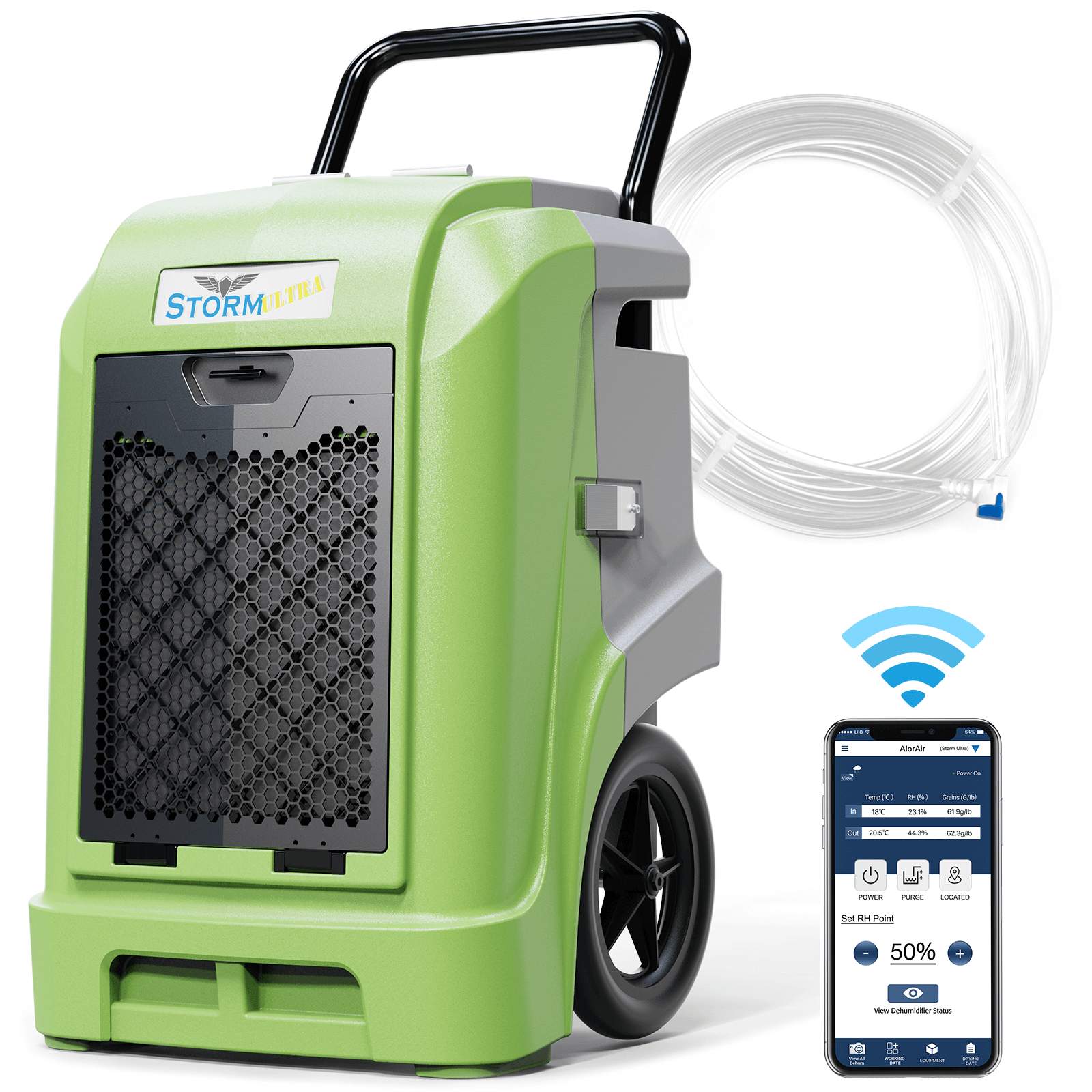 AlorAir Storm Extreme LGR Commercial-Grade Dehumidifier 180 ppd ...